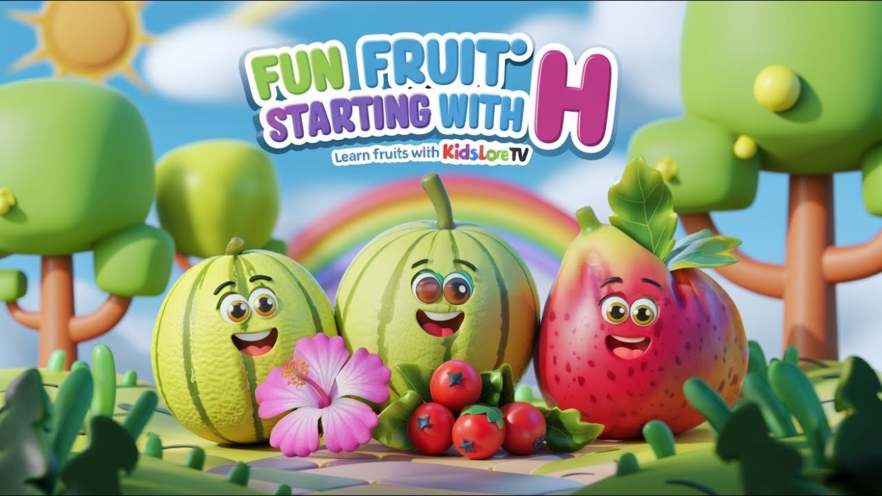"Fun Fruit Names Starting with H | Learn Fruits with Kidslore TV ...