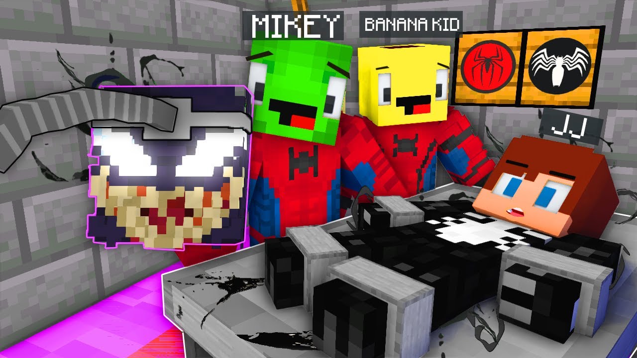 Mikey Spider-Man Unmasked the Venom - it Turned Out to be JJ - Maizen Minecraft Animation ...
