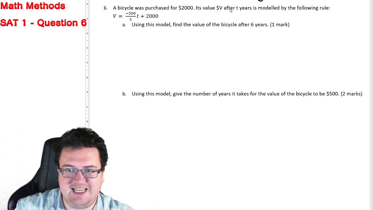 Math Methods - SAT 1 - Question 6 - YouTube