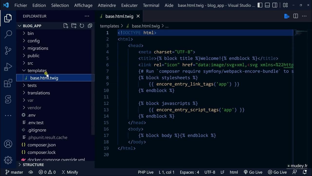 Mudey Formation | Cours 20 Présentation du contenu d'un projet Symfony - YouTube