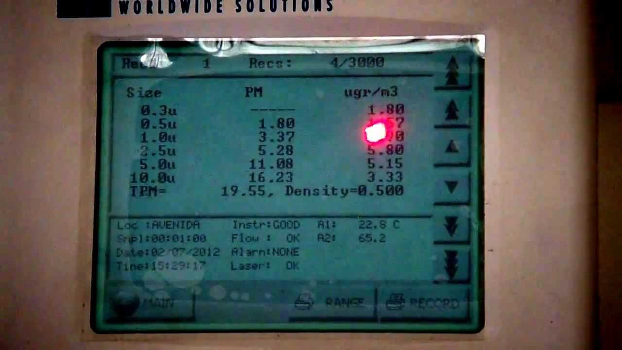 CONTADOR DE PARTICULAS LIGHTHOUSE HH-3016 (Operación 2).MP4 - YouTube