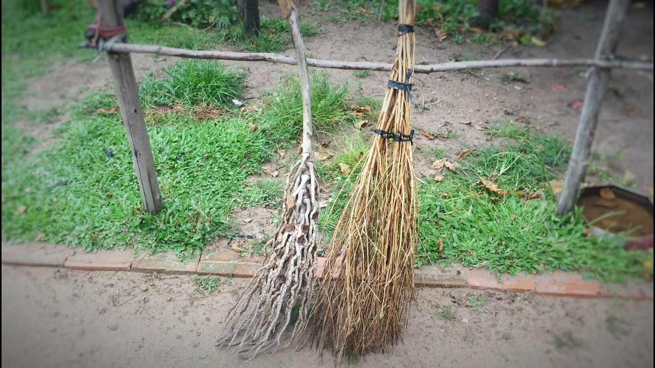 How To Make A Broom | Khmer Traditional - YouTube