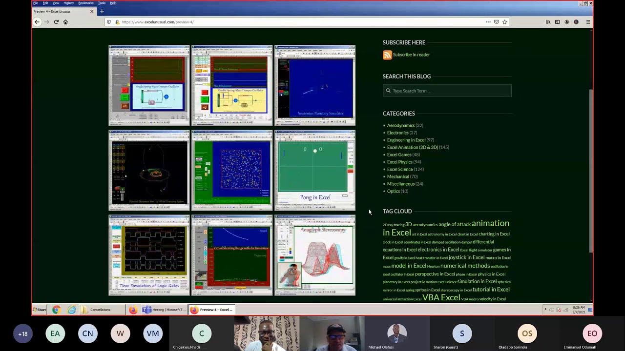 Excel Office Hour 25: Simulations, Animations and Games in Excel by ...