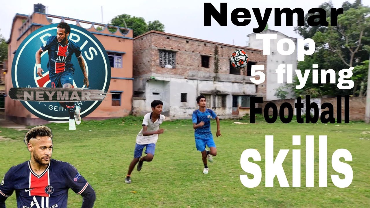 Neymar jr Top 5 flying football skill tutorial Neymar skill ⚽🇮🇳 Neymar ...