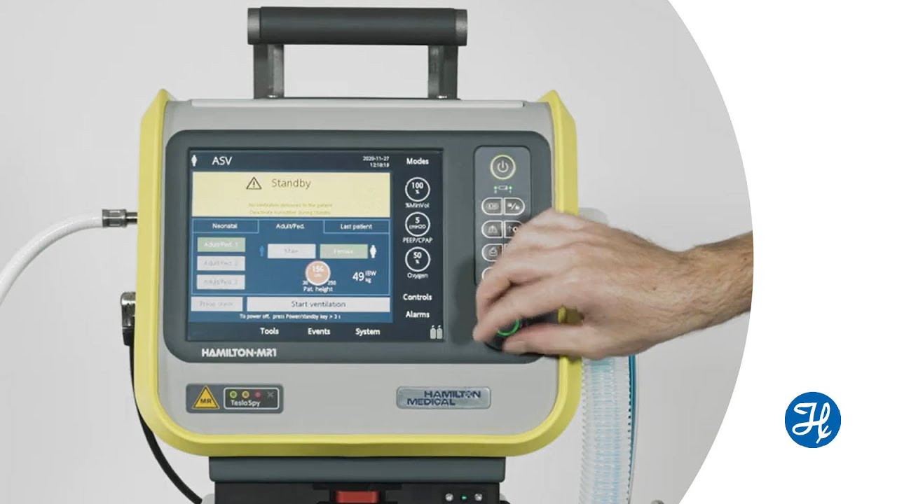 HAMILTON-MR1 | How to start ventilation SW 3.0.x - YouTube