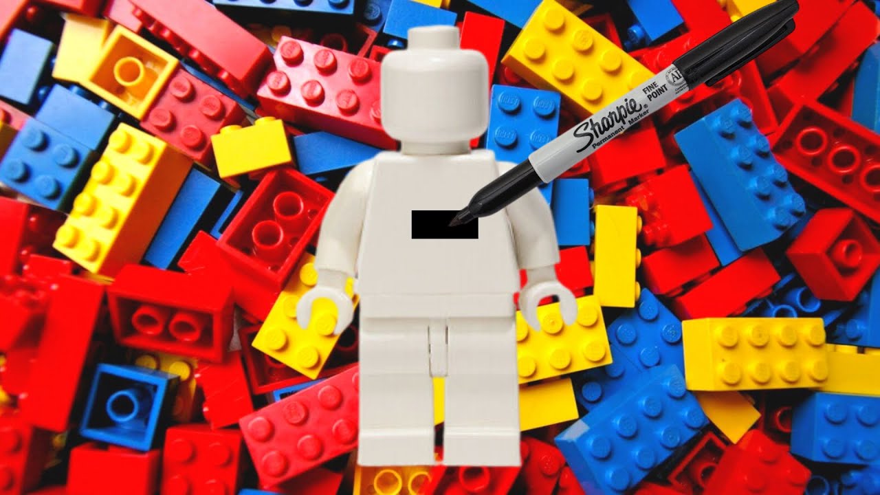 How to create lego custom minifigures using sharpies - YouTube
