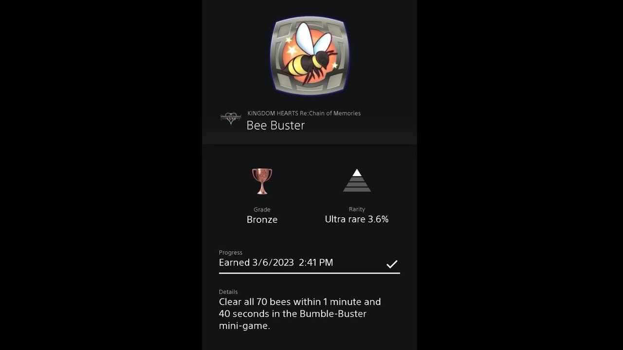 KINGDOM HEARTS - HD 1.5+2.5 ReMIX - Re:Chain of Memories - Bee Buster Trophy - YouTube