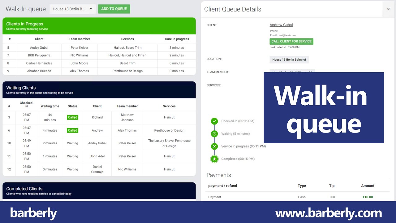 Barberly: Waitlist, queue and self-check-in kiosk for walk-ins in ...