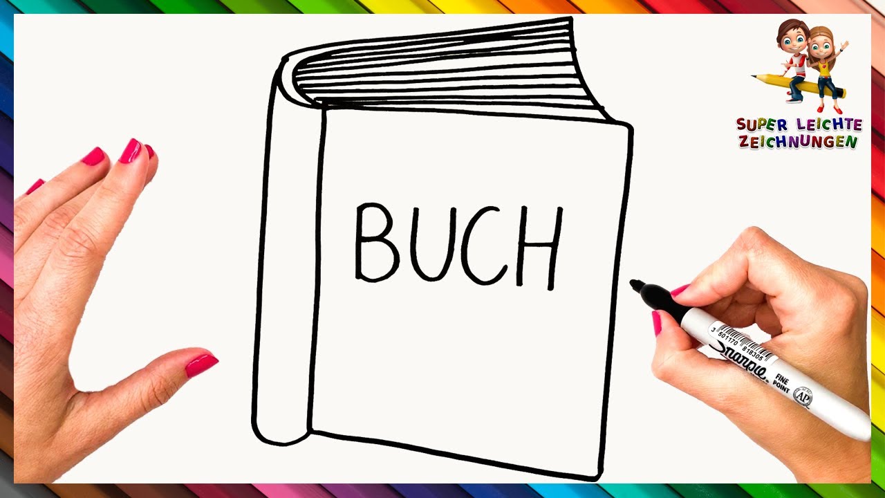 Wie Man Ein Buch Zeichnet Schritt Für Schritt 📘 Buch Zeichnen Leicht ...
