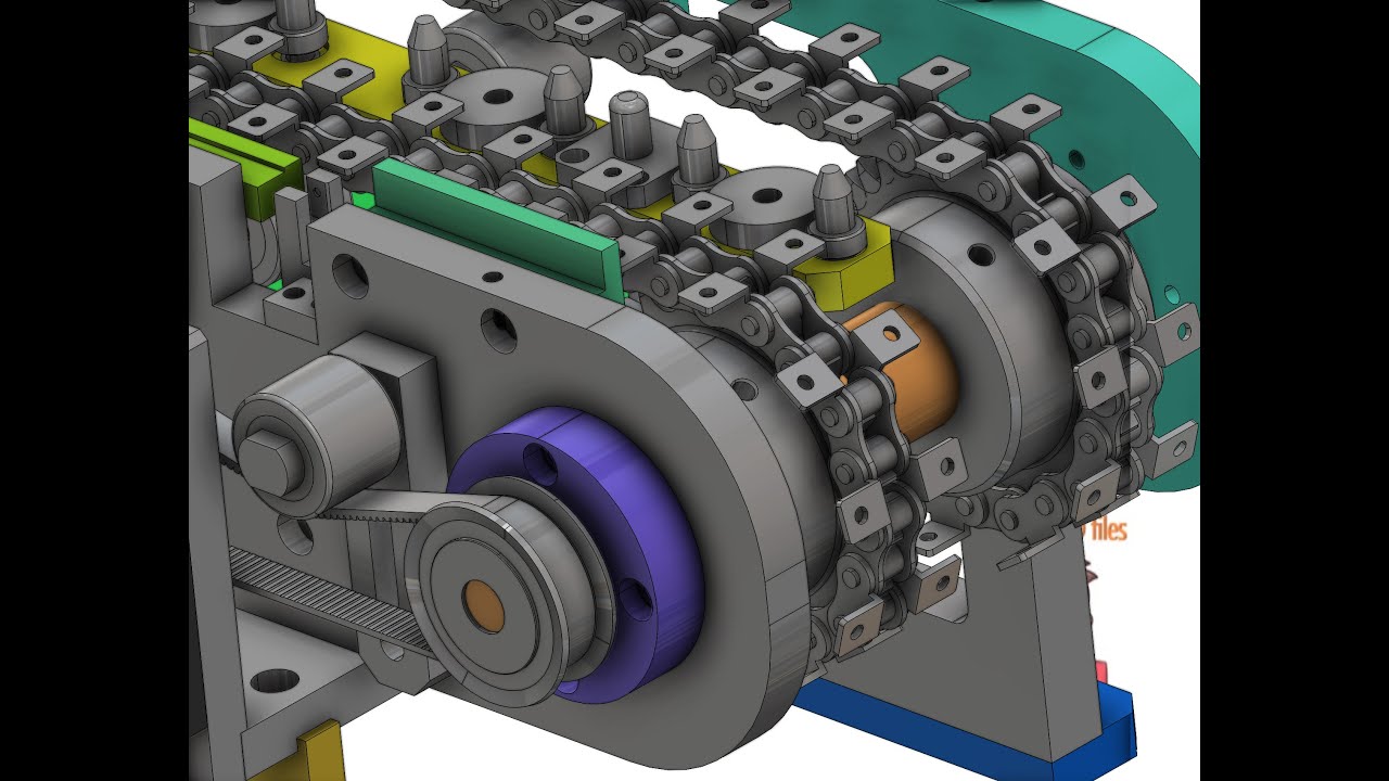 Small chain conveyor-industrial 3D model : machine-world.net P802 - YouTube