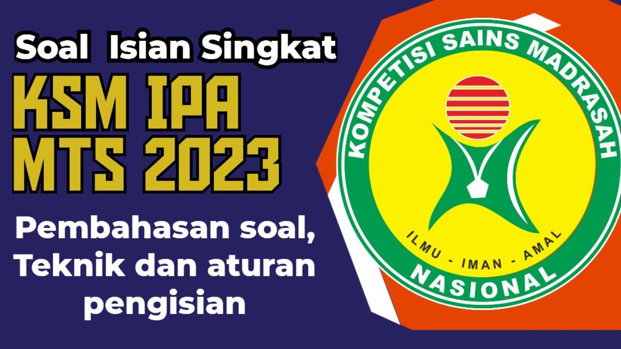 Pembahasan Soal KSM IPA MTs 2023 Essay Isian Singkat #ksm #ksm2023 # ...
