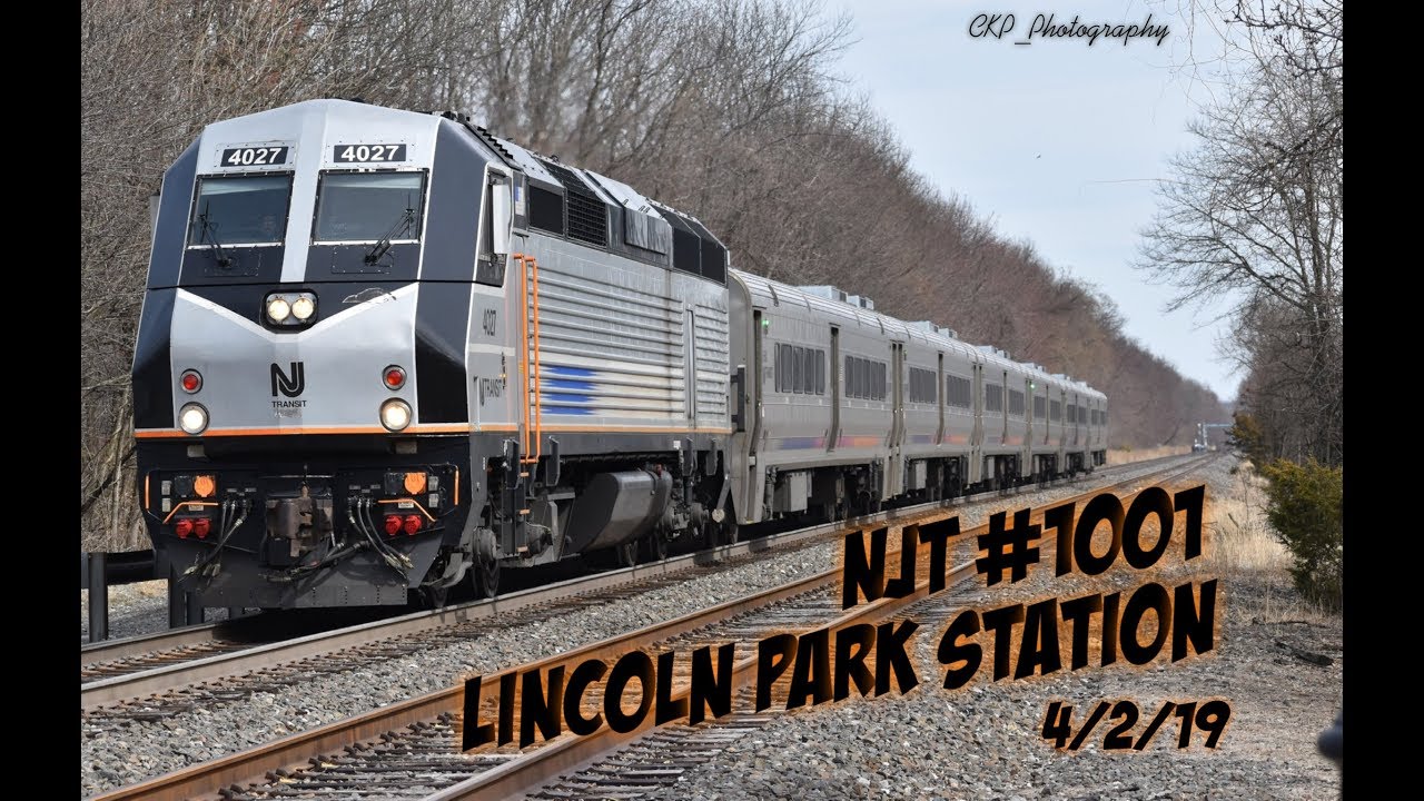 NJTransit Train #1001 At Lincoln Park Station!!! 4/2/19 - YouTube
