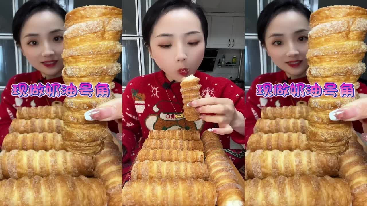 EATING SHOW, MUKBANG, SPICY SEAFOOD, SPICY NOODLES, SWEET CAKE, SHRIMP ...