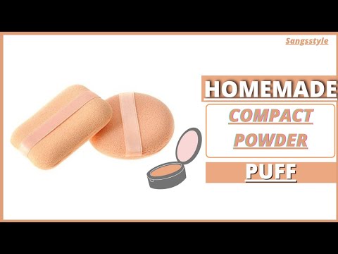 How to make diy compact powder puff at home||Sangsstyle - YouTube