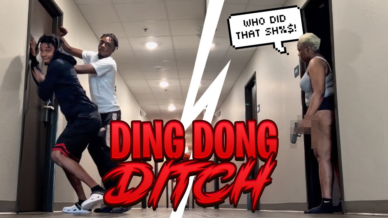 EXTREME DING DONG DITCH PART 44! **ANGRY HOOD KAREN PULLS OUT GLIZZY😳 ...
