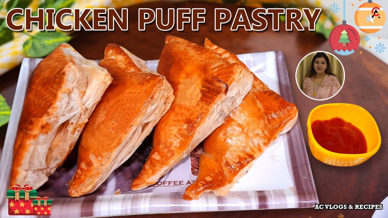 Chicken Puff Pastry Recipe Indian Style | Chicken Patties | Delicious ...