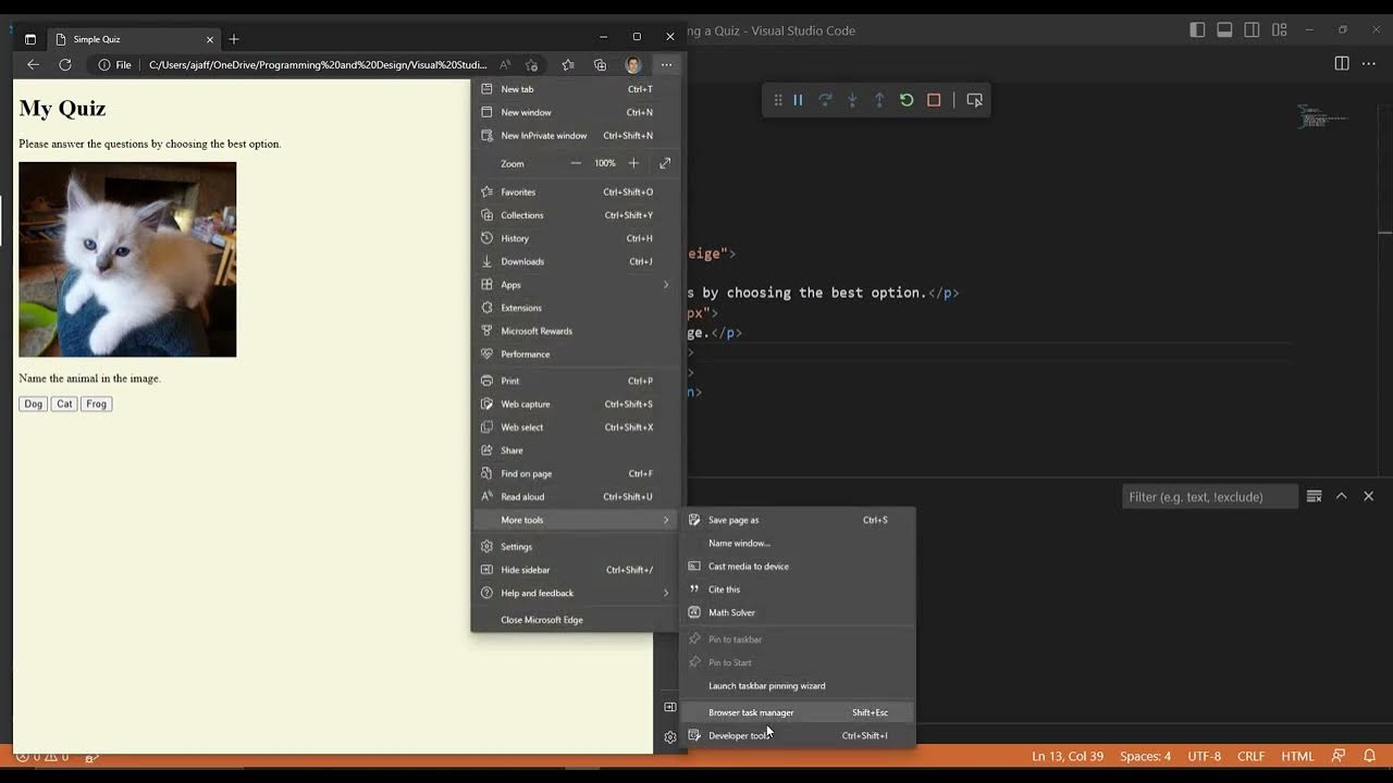 Javascript Lesson 2: Making a Simple Quiz Question - YouTube