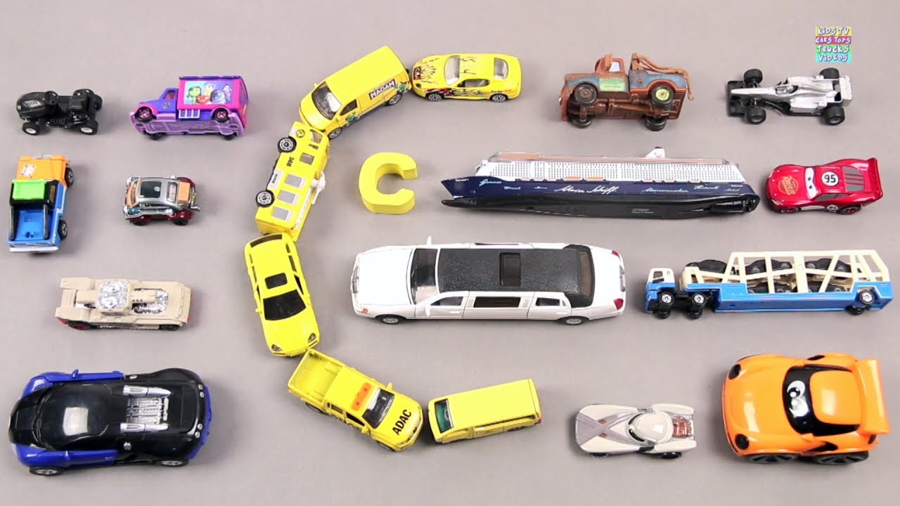 Learn Alphabet Letter C with Vehicles for Kids + More Toy Videos - YouTube