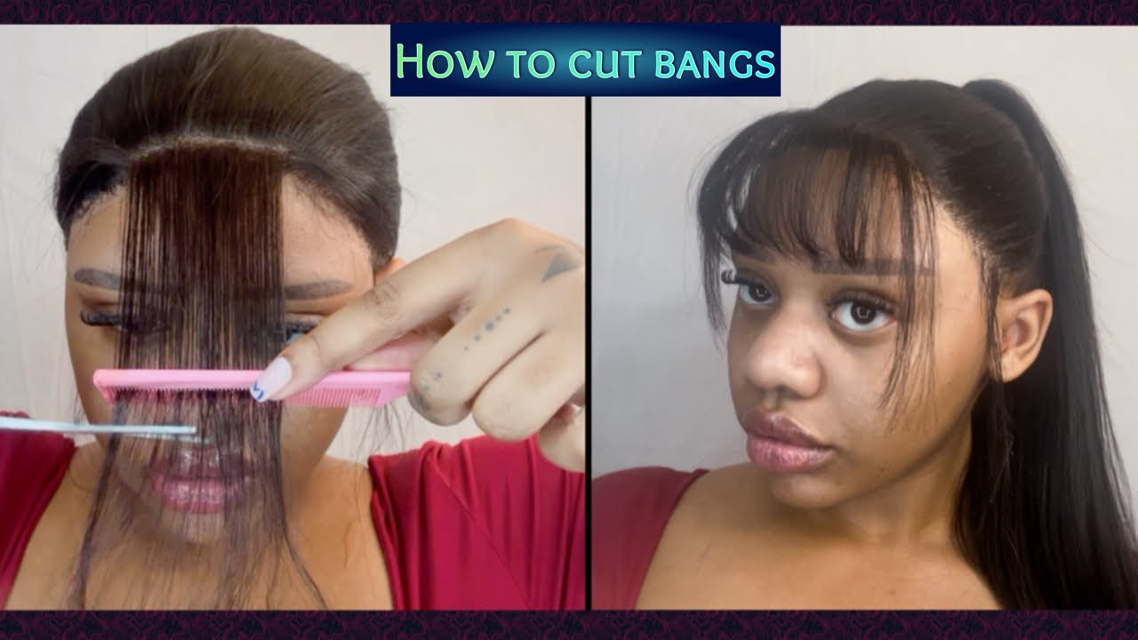 How to cut fringe bangs (SUPER EASY) - YouTube