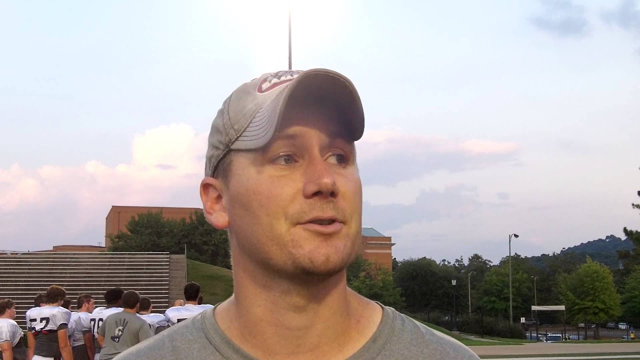 Samford Co-Offensive Coordinator Travis Trickett after practice, Sept ...