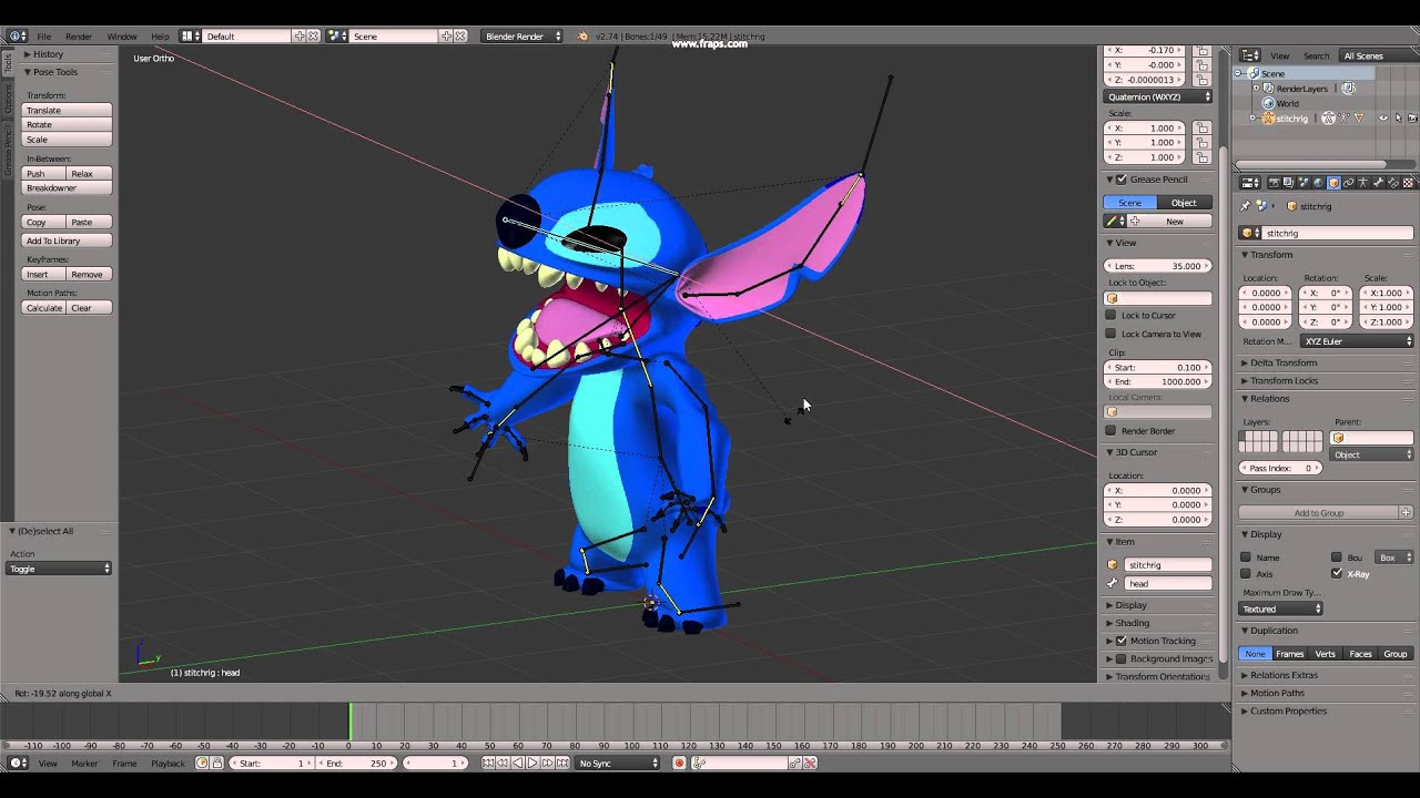 Stitch Model and Rig in Blender - YouTube