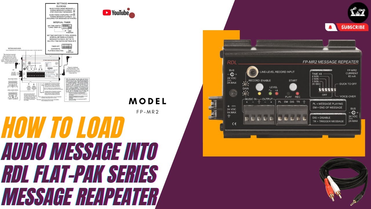 HOW TO LOAD AUDIO MESSAGE INTO RDL FLAT-PAK SERIES MESSAGE REPEATER # ...