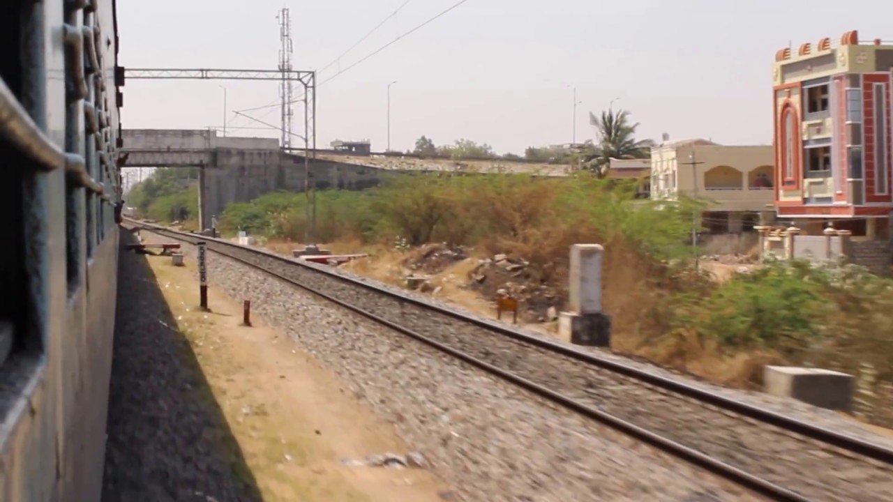Train no. 11013 mumbai to coimbatore approaching Raichur railway ...