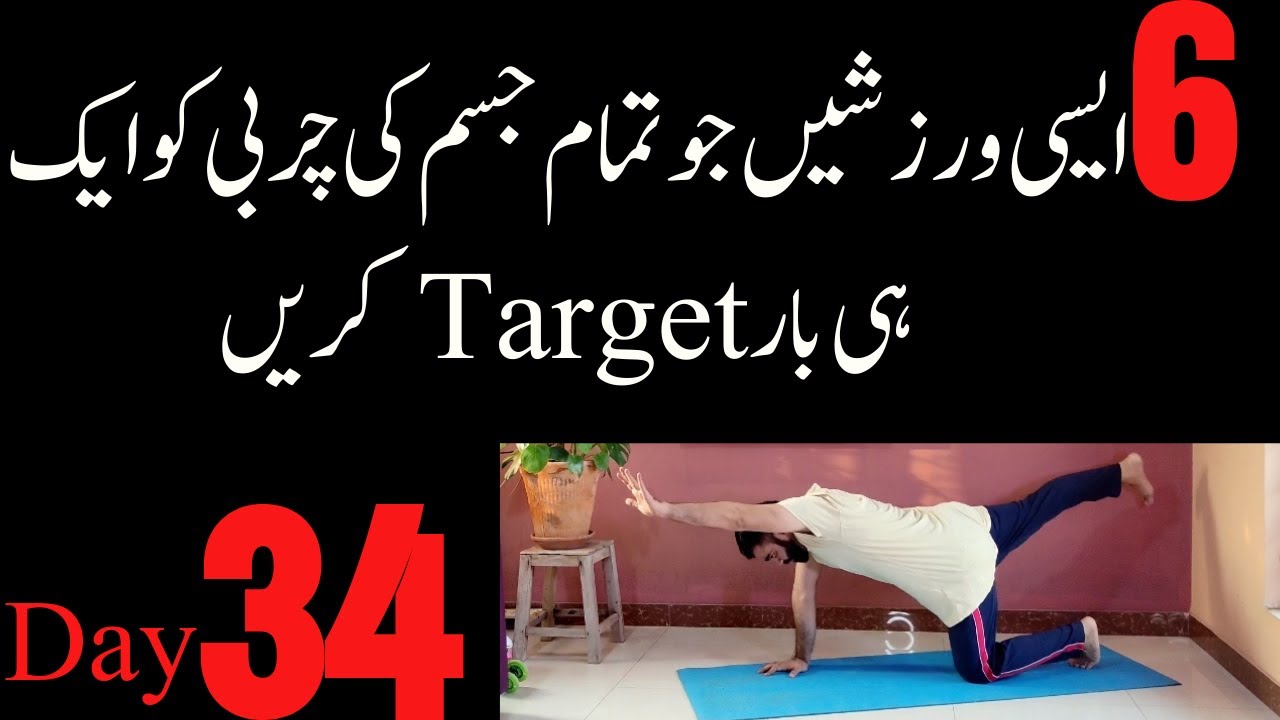 6 exercises which target whole body At home |#Day34 of 90 day challenge ...