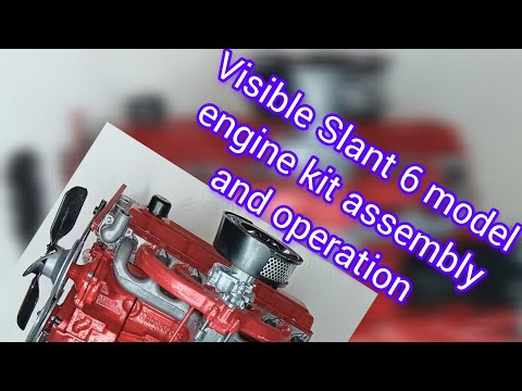 Visible Slant 6 engine model kit assembly and operation video - YouTube