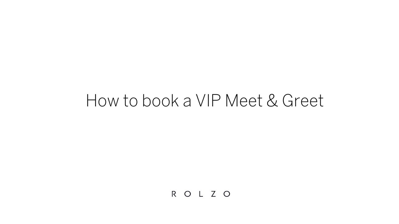 #6 | How to book a VIP Meet & Greet - YouTube