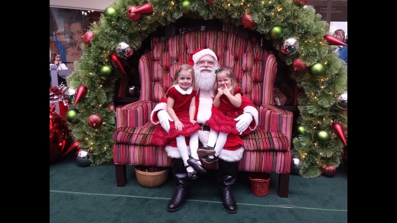 Grace and Emma See Santa 2013 - YouTube