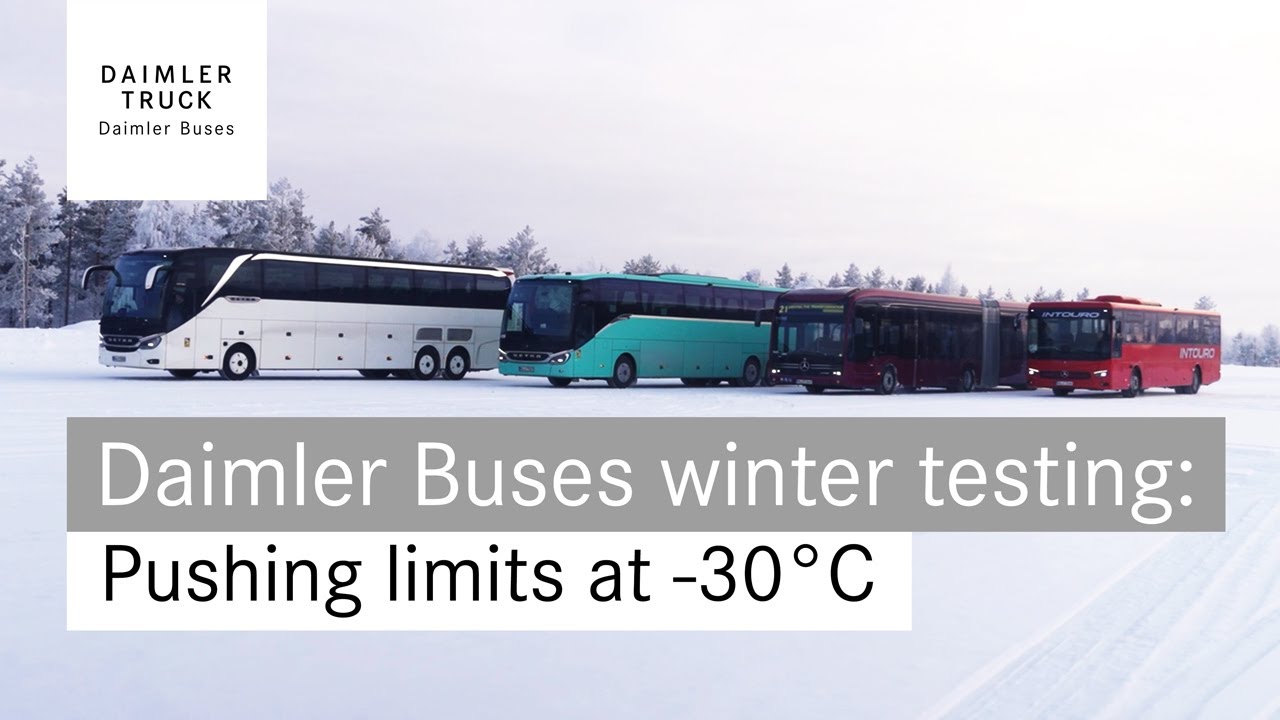 Cold-Proof: Daimler Buses winter testing in Finland - YouTube