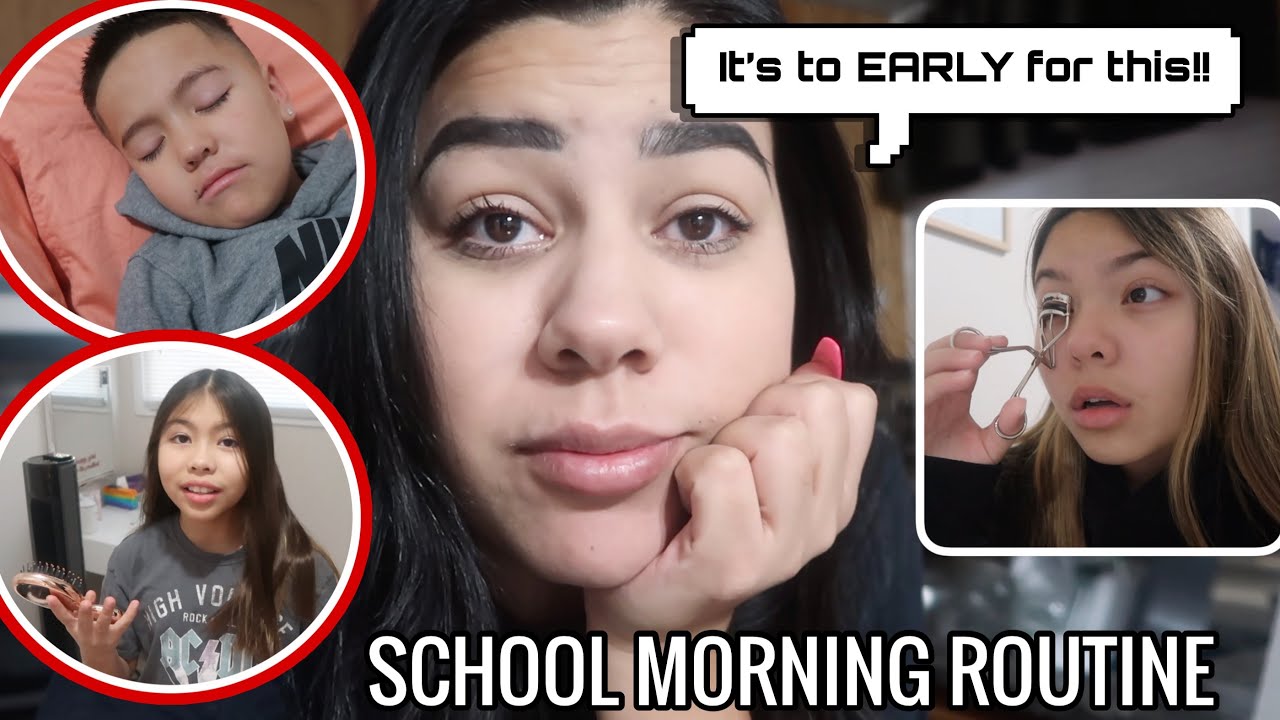 SCHOOL MORNING ROUTINE **Everyone Was So Tired** - YouTube