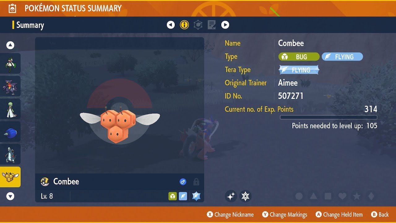 Shiny Combee (♂) Pokémon Scarlet - YouTube