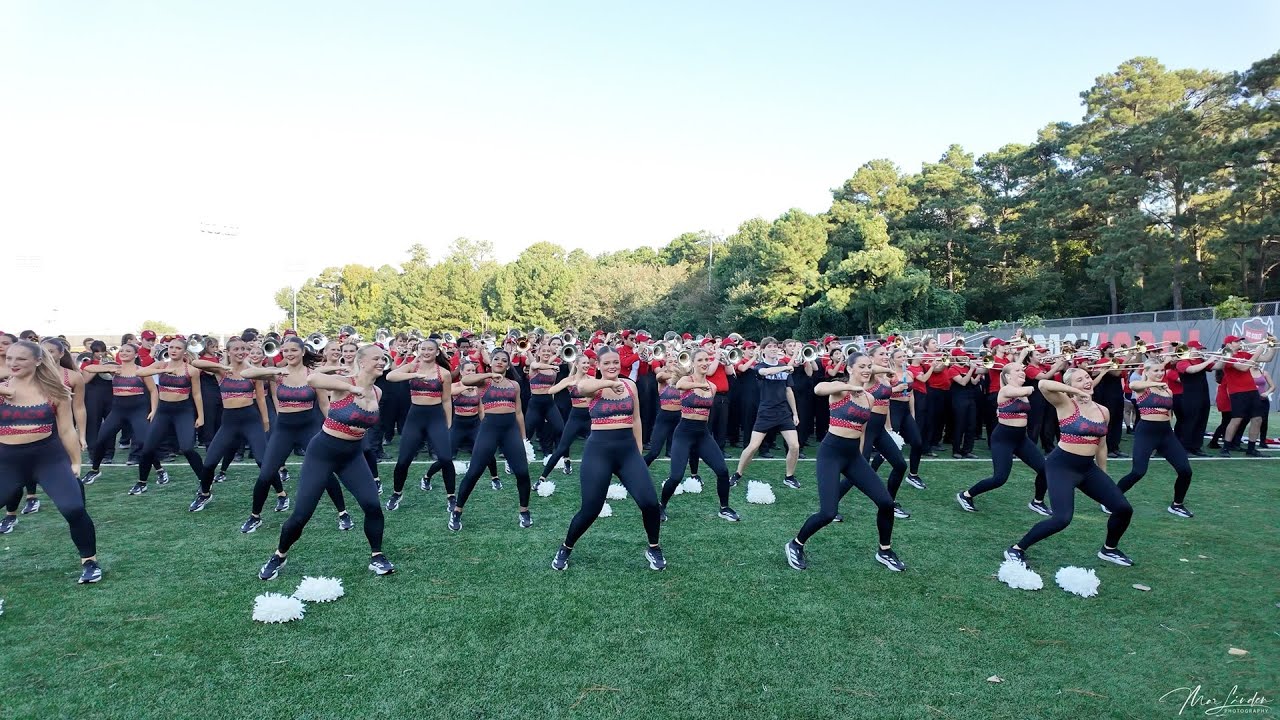 NC State Marching Band - Halftime Show warmup (2) pior to Football Game ...