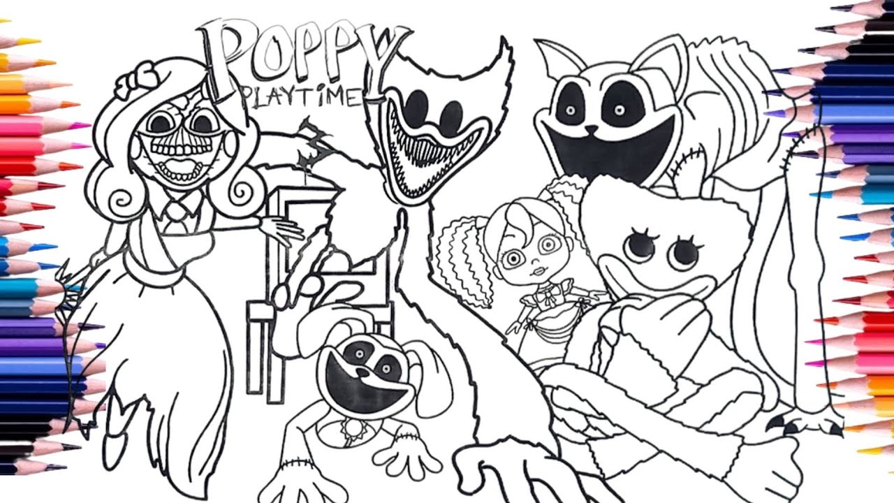 Poppy Playtime Chapter 3 New Coloring Pages | How To COLOR ALL MONSTERS ...