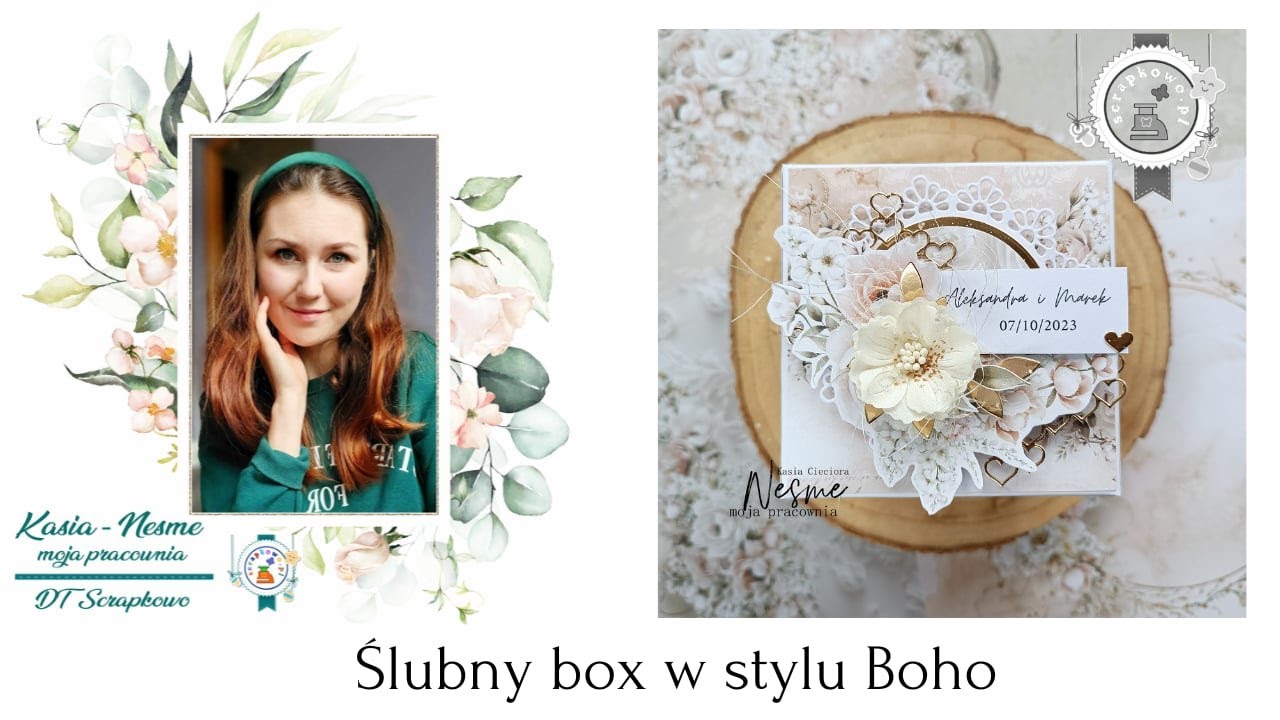 Ślubny Exploding box Boho w wykonaniu Kasi - YouTube