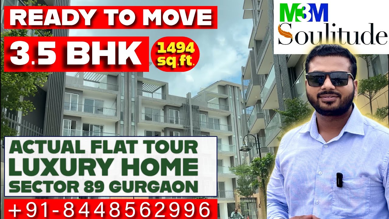 M3M Solitude 3.5BHK Actual Flat Tour 🔥 1494 Sq.ft Luxury Home | Sector ...