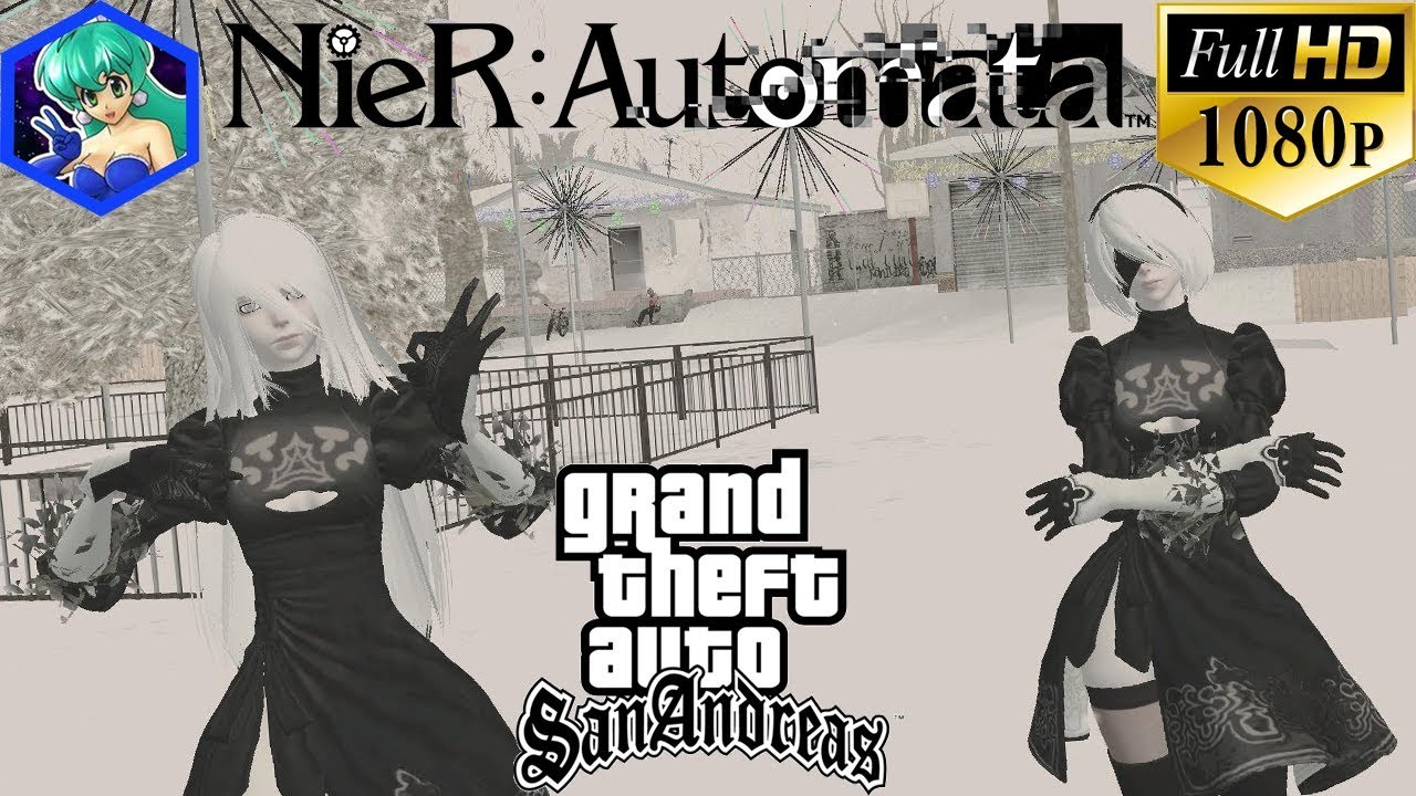 GTA San Andreas Winter - Nier Automata 2B & A2 ลุยฤดูหนาว[The Hikaru ...