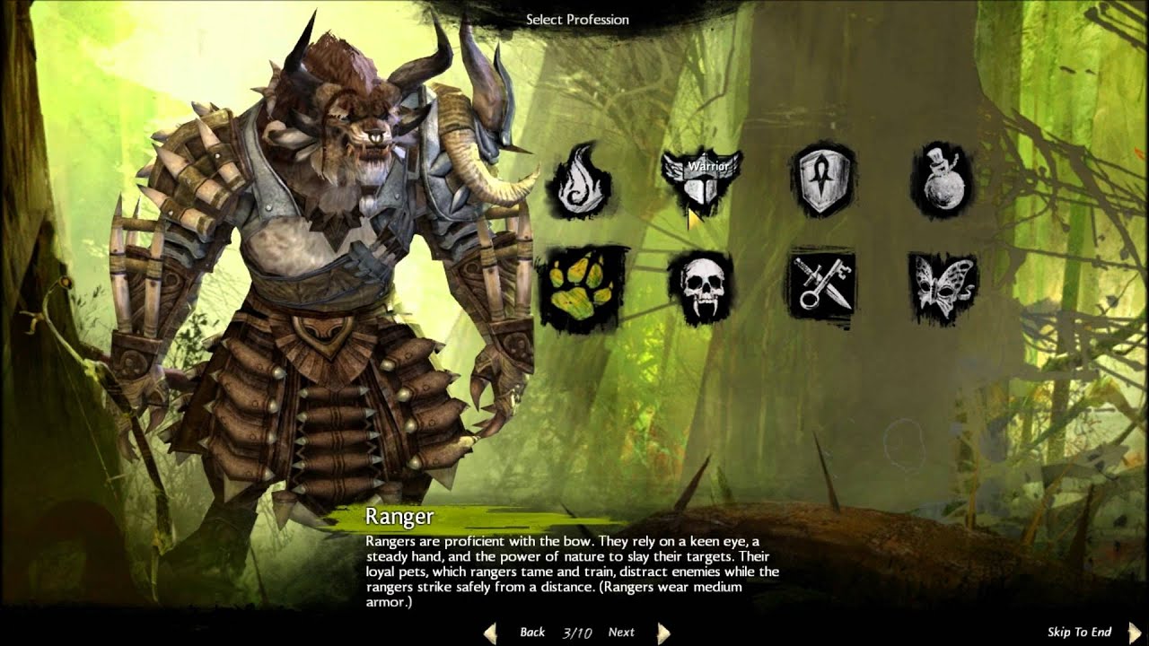 Guild Wars 2 - Charr Male Profession Gear Sets - YouTube