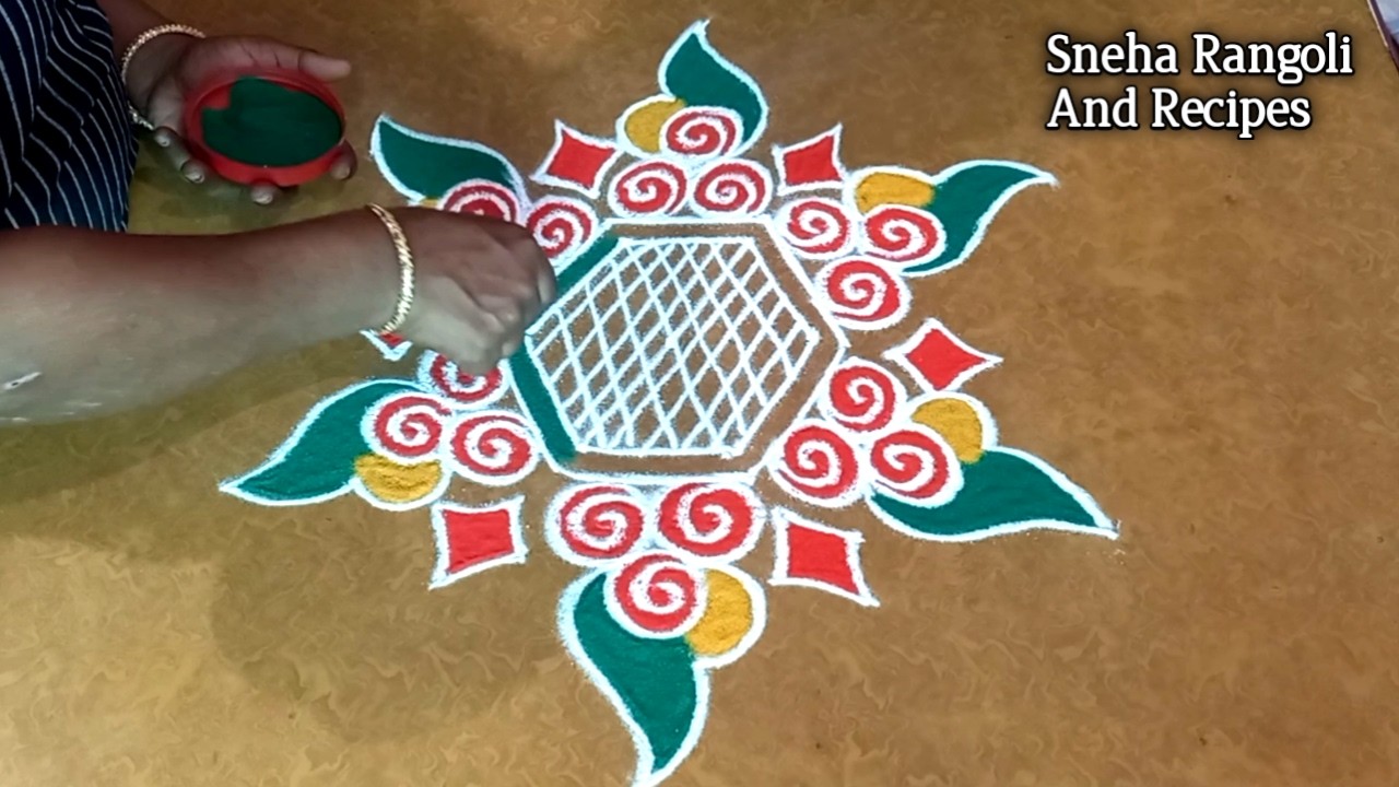 🌸 beautiful festival kolam rangoli design 🌸 beautiful kolam rangoli ...
