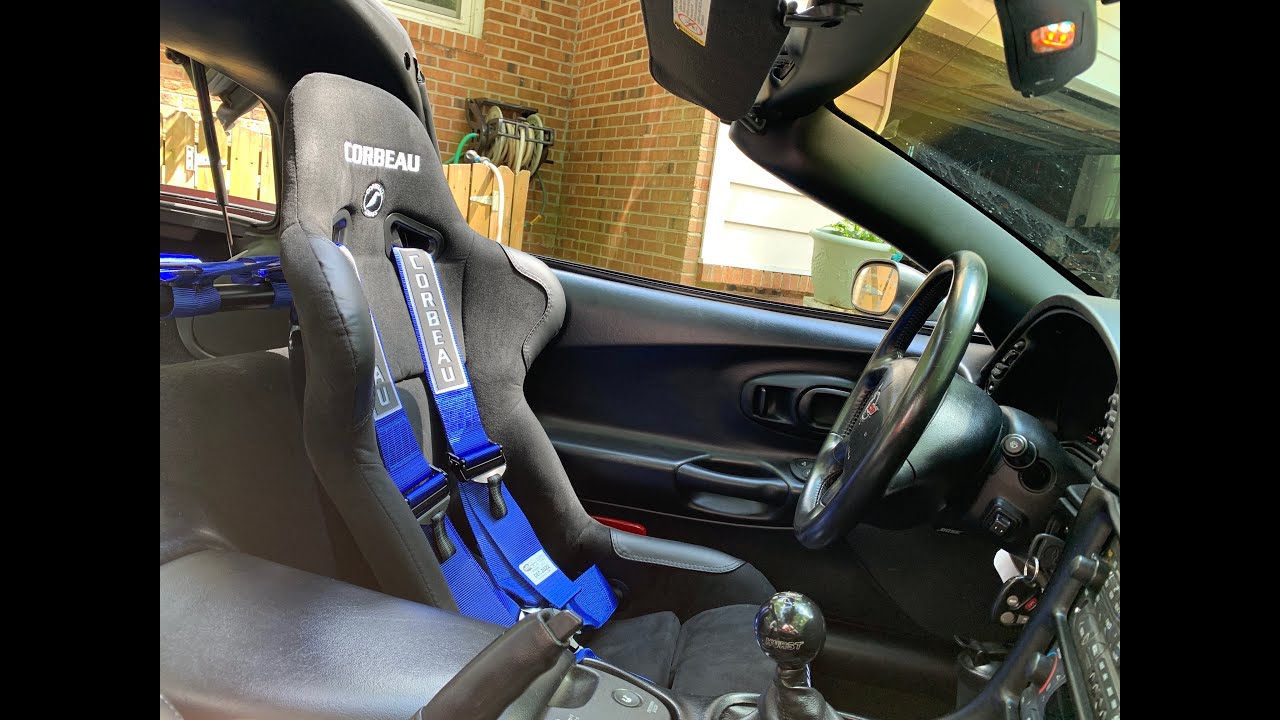 C5 Corvette: Shark Bar Harness Bar and Corbeau 5 Point Harness Install ...