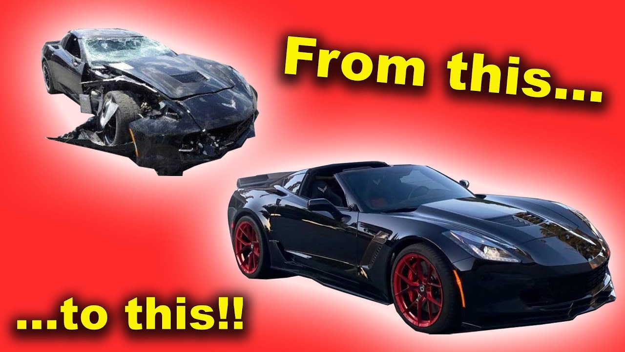 Rebuilding a WRECKED C7 Corvette Z06 in under 10 minutes! - YouTube