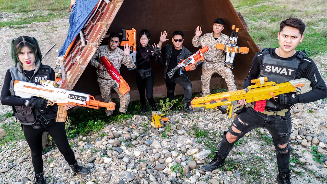LTT Game Nerf War : Winter Campaign Team SEAL X Warriors Nerf Guns ...