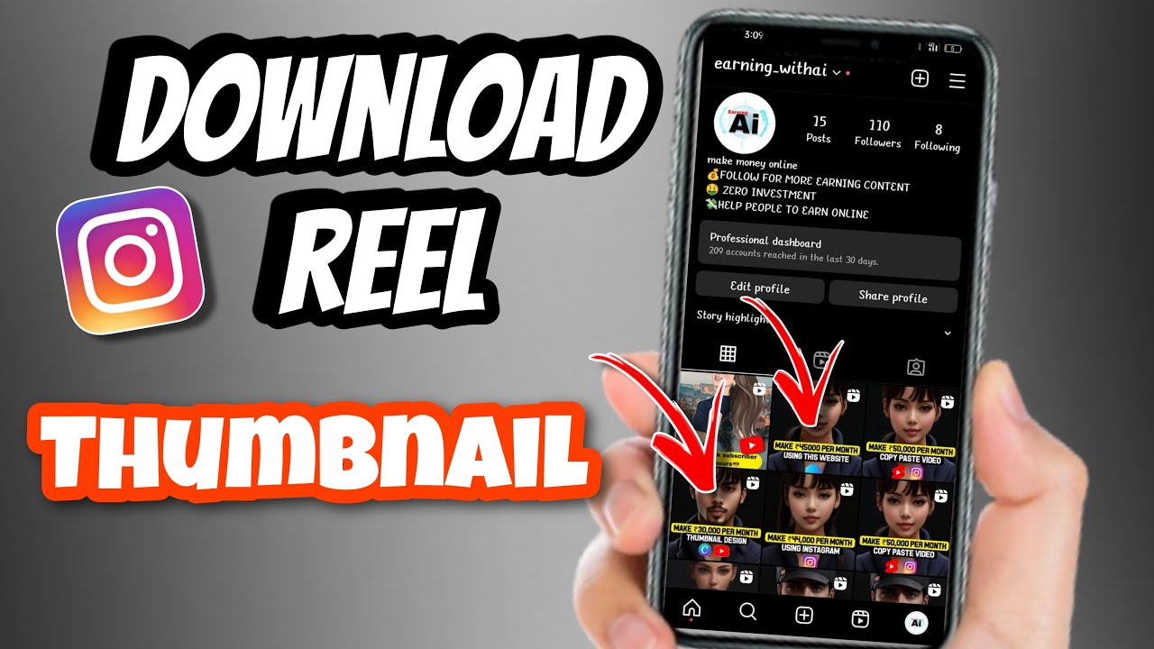 how to download Instagram reel thumbnail || Instragram reel ka ...