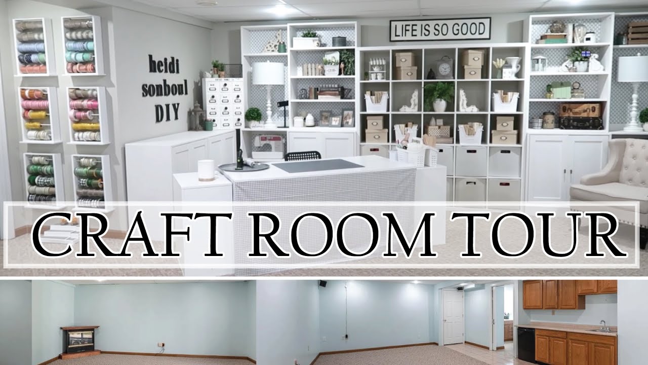 NEW Craft Room Makeover Tour | Before and After Fixer Upper - YouTube