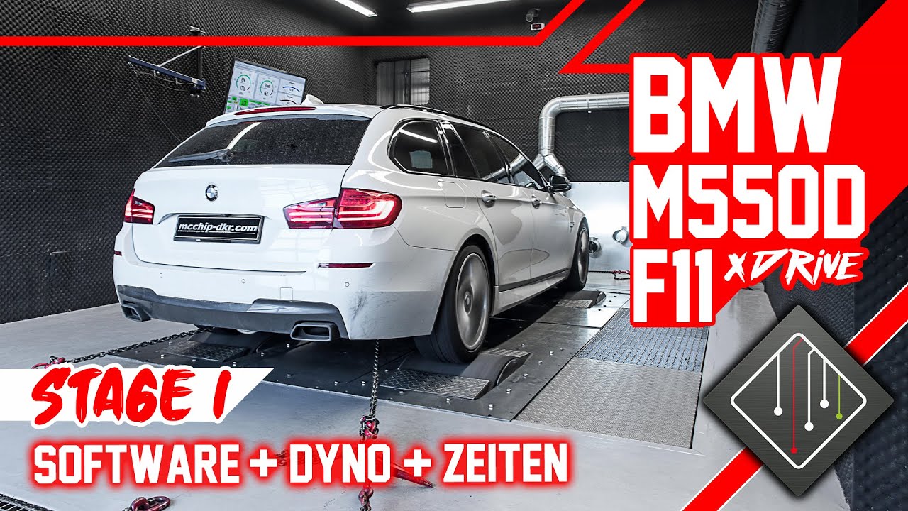 BMW M550d F11 | Stage 1 Chiptuning - Dyno - 100-200 | mcchip-dkr - YouTube