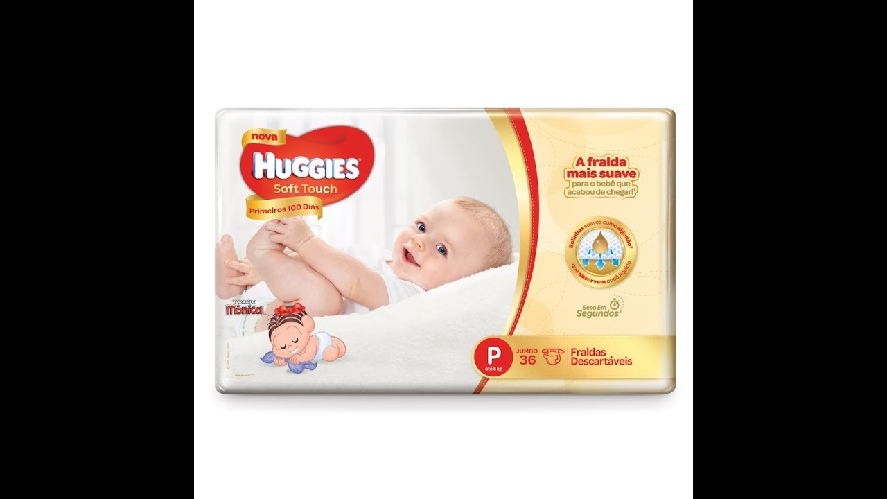 Resenha fralda Nova Huggies soft touch primeiros 100 dias - YouTube