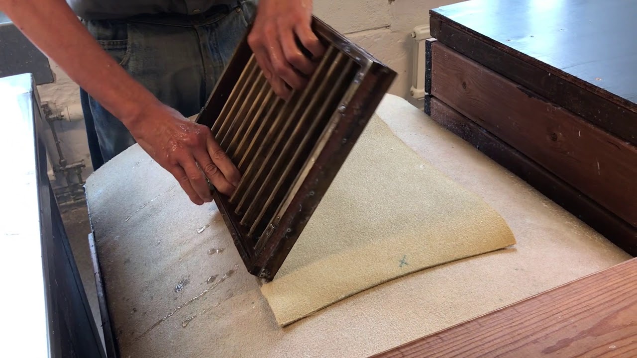 Paper manufacturing, creating the paper from mass - YouTube