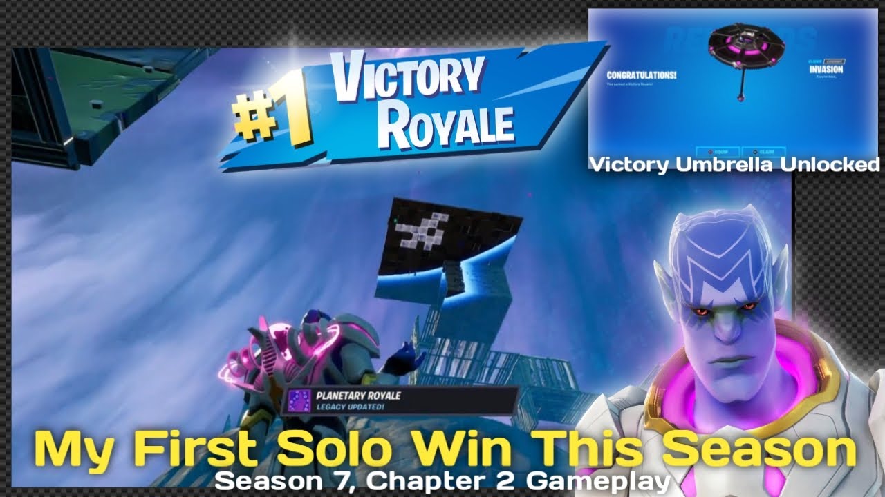 Fortnite: My First Win In Season 7, Chapter 2 (Victory Umbrella ...